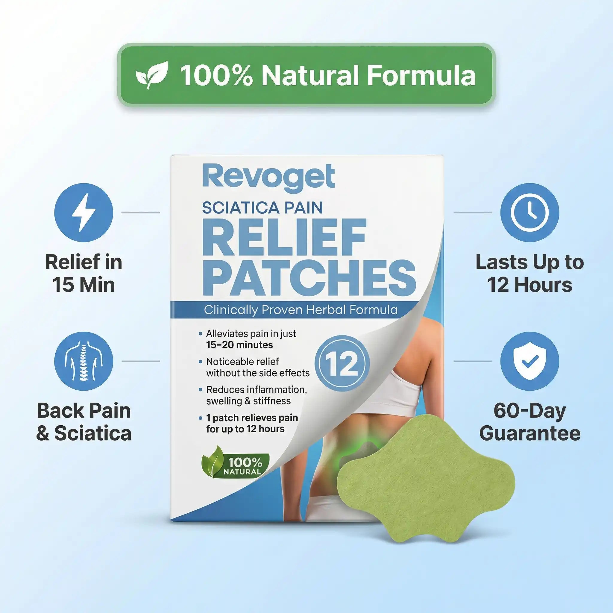 Sciatica Back Pain Relief Patches - Revoget